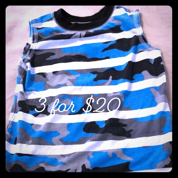 Wonderkids | Shirts & Tops | Wonder Kids Turquoise Camo Tank Top 2t 3t ...